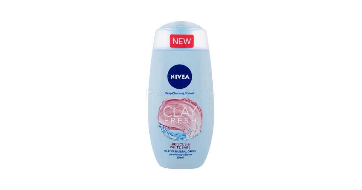 Nivea Clay Fresh Doccia gel donna 250 ml Tonalità Hibiscus & White Sage | Parfimo.it