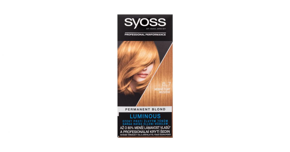 Syoss Permanent Coloration Tinta capelli donna 50 ml Tonalità 8-7 Honey ...
